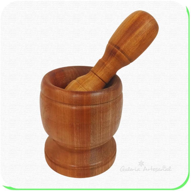 Pilón Artesanal 8" en Madera - Caoba – Galeria ArtesanalPR