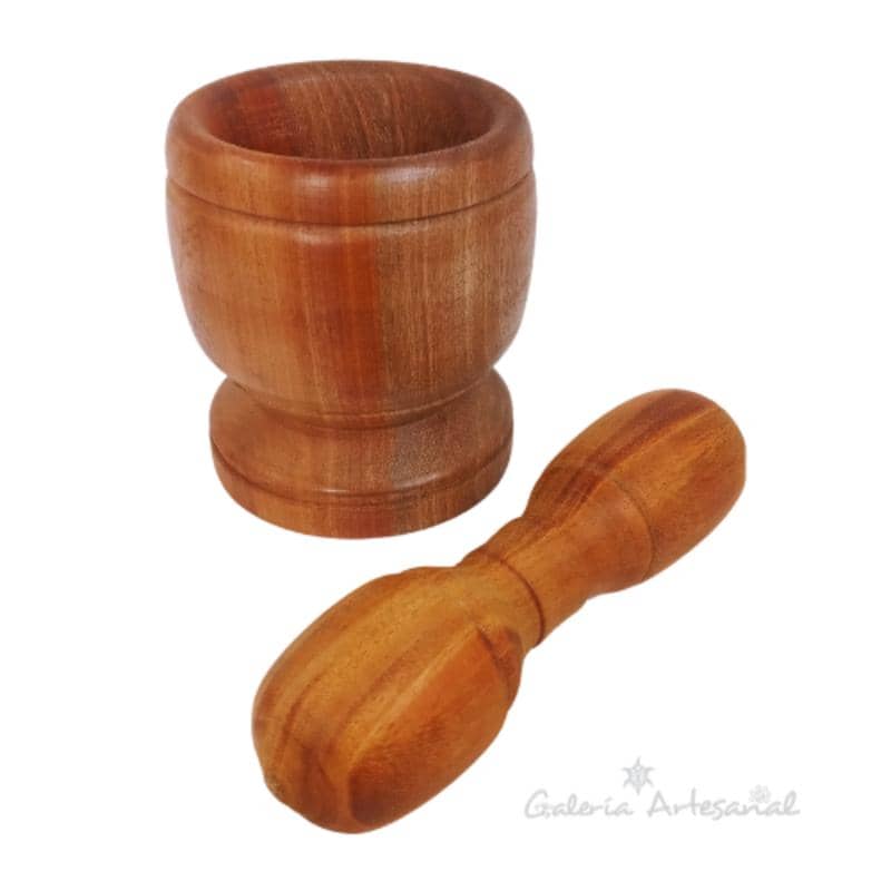 Pilón Artesanal 8" en Madera - Caoba – Galeria ArtesanalPR