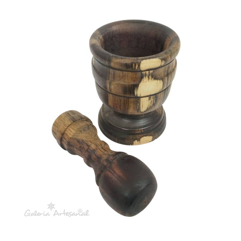 Pilón rústico en madera - Grande – Galeria ArtesanalPR