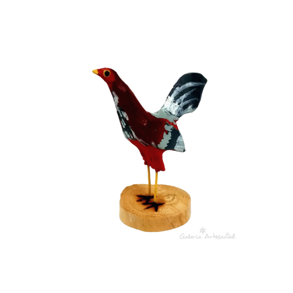 Gallo tallado en madera – Galeria ArtesanalPR