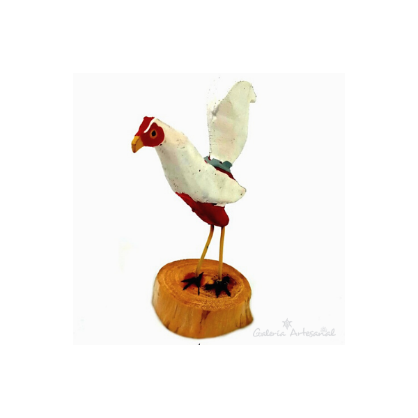 Gallo tallado en madera – Galeria ArtesanalPR